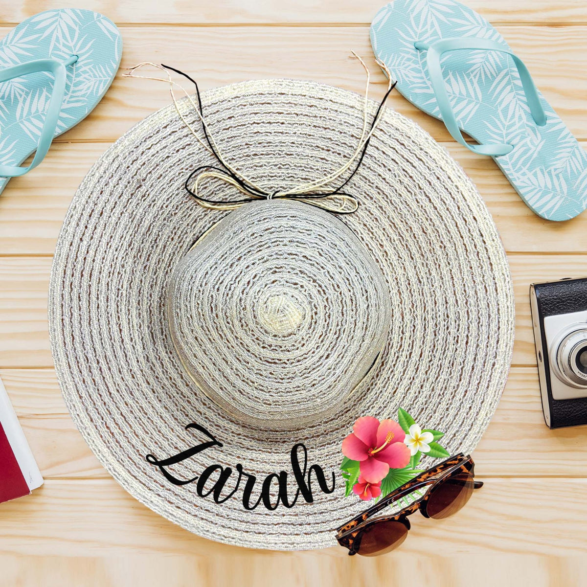 Personalised Straw Hat in Assorted Designs – Tot n Tales