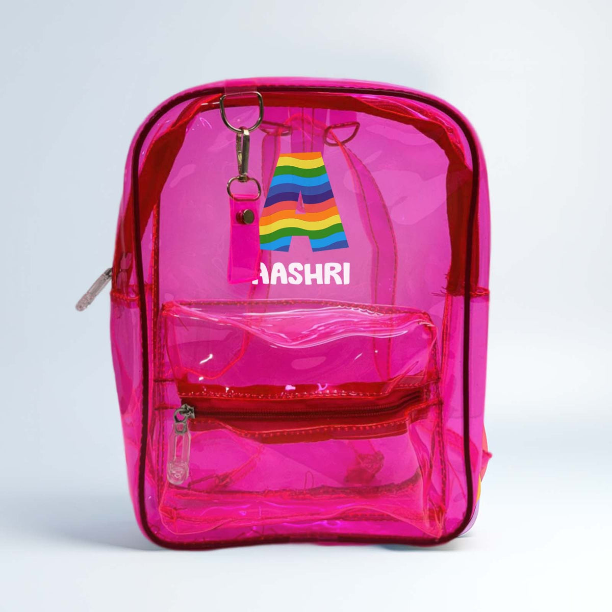 Personalised Pink & Green Jelly Backpack for Kids – Tot n Tales