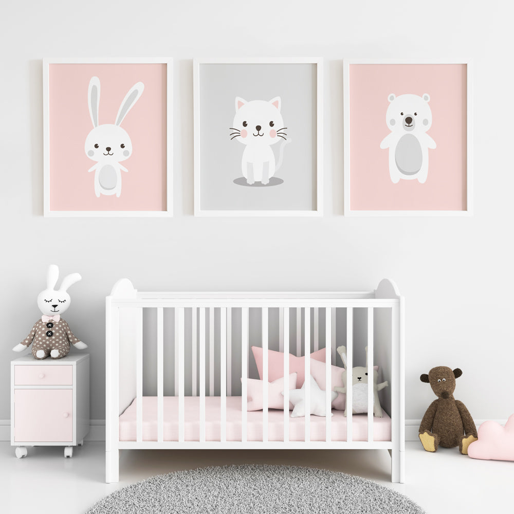 Baby Animal Frames Set - Pink – Tot n Tales