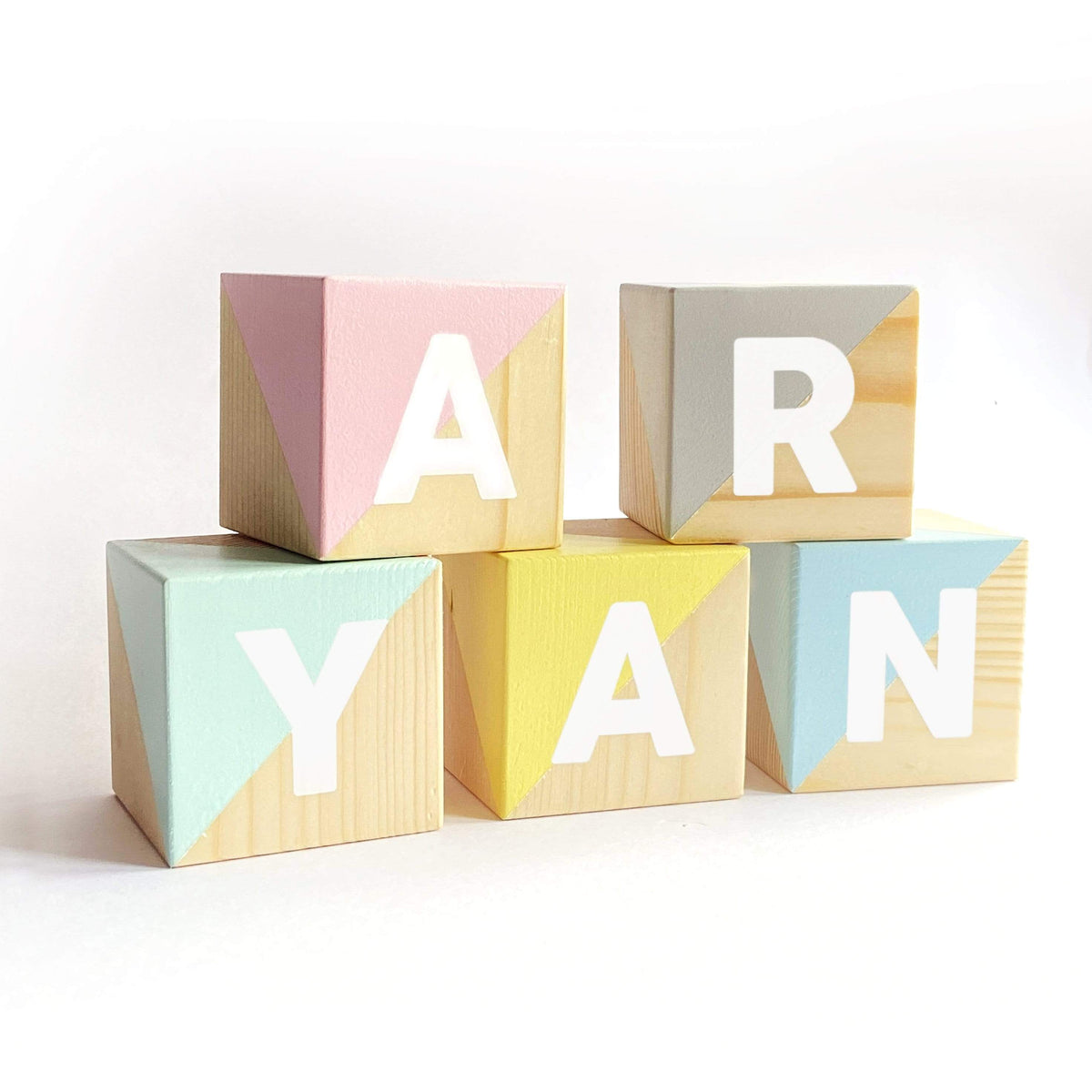 Wooden Name Blocks for Kids Decor, Baby Nursery, Baby Gifts – Tot n Tales